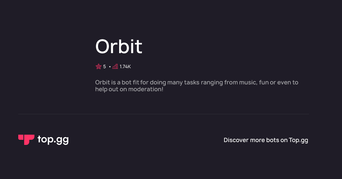 Add Orbit Discord Bot | The #1 Discord Bot and Discord App List