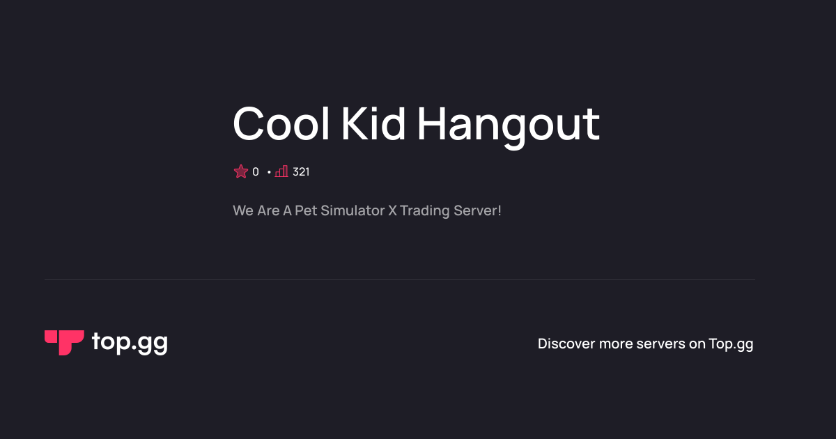 Join Cool Kid Hangout Discord Server | The #1 Discord Server List