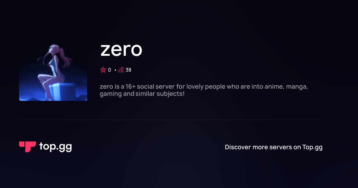 Join zero Discord Server | The #1 Discord Server List