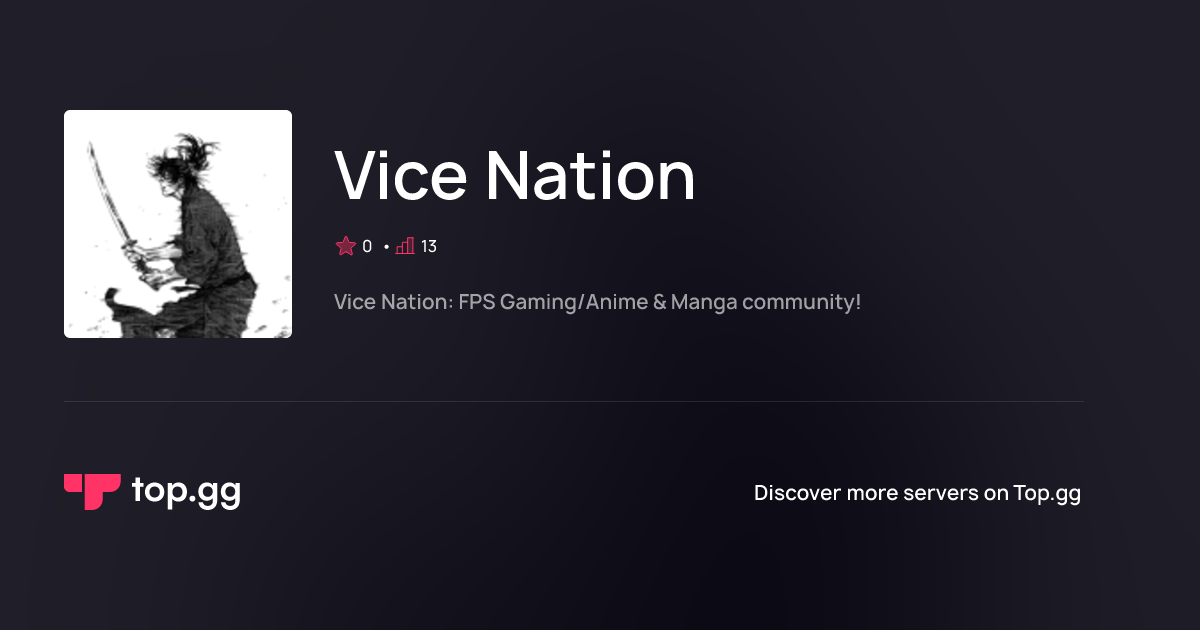 Join Vice Nation Discord Server | The #1 Discord Server List