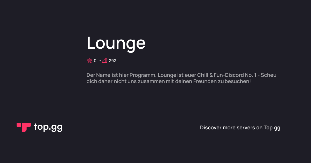 Join Lounge Discord Server | The #1 Discord Server List