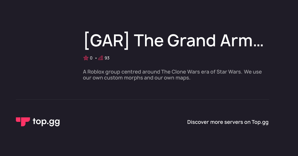 Join [GAR] The Grand Army Of The Republic Discord Server | The #1 ...
