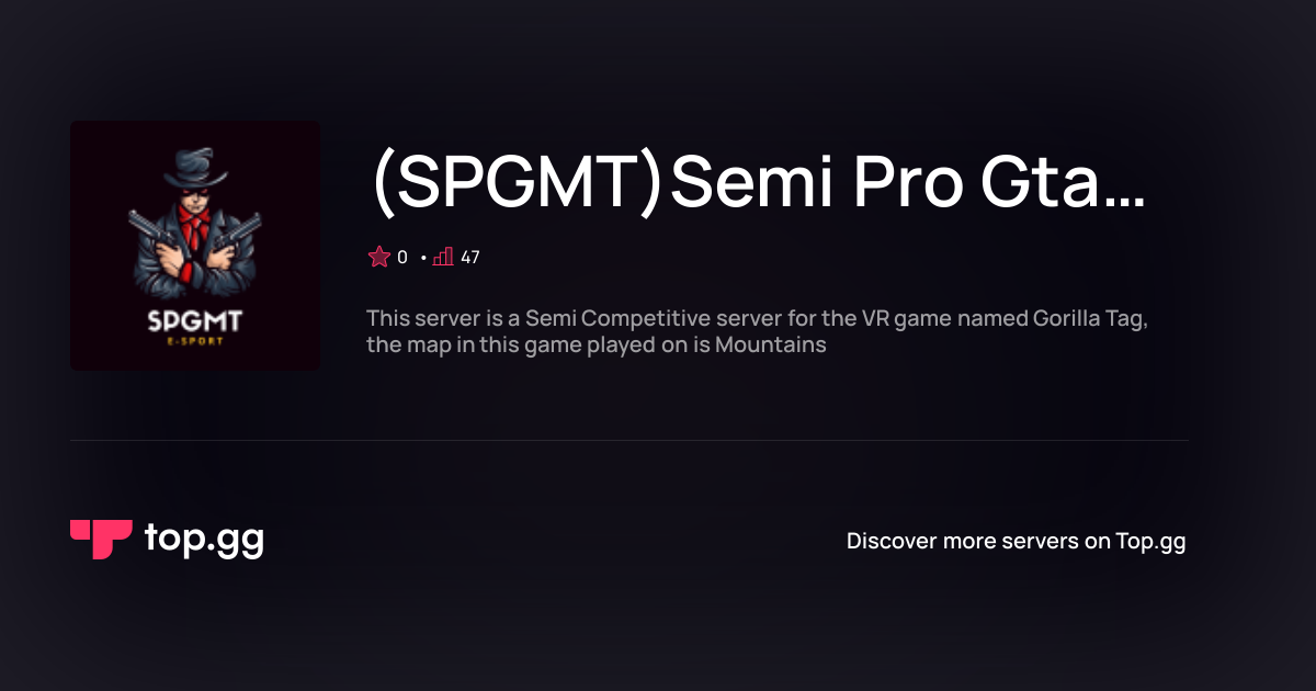 Join (SPGMT)Semi Pro Gtag Mountains Tournament Discord Server | The #1 ...