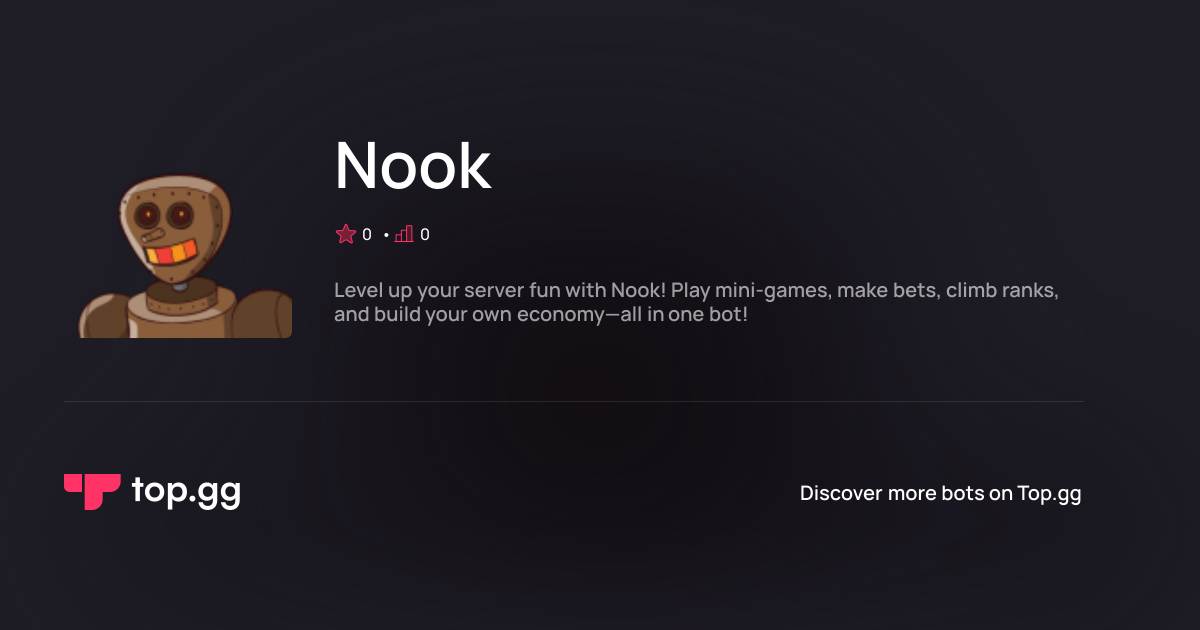 Add Nook Discord Bot | The #1 Discord Bot and Discord App List
